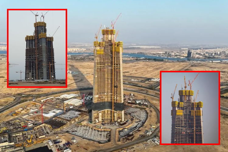 Jeddah Tower supera 80 pisos y acelera su ascenso al récord mundial