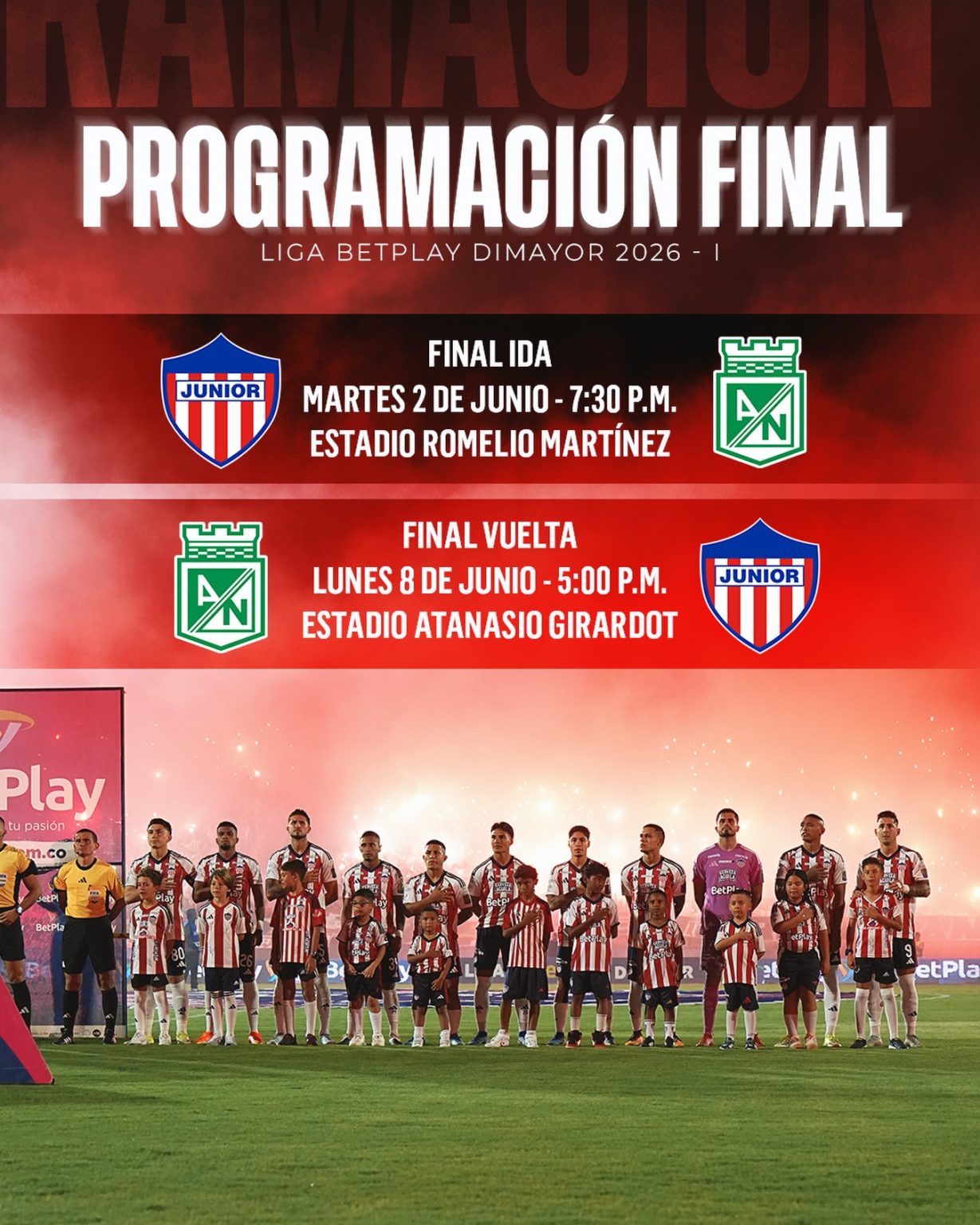 Oficial: Conoce los horarios de los partidos entre Junior y Nacional ...